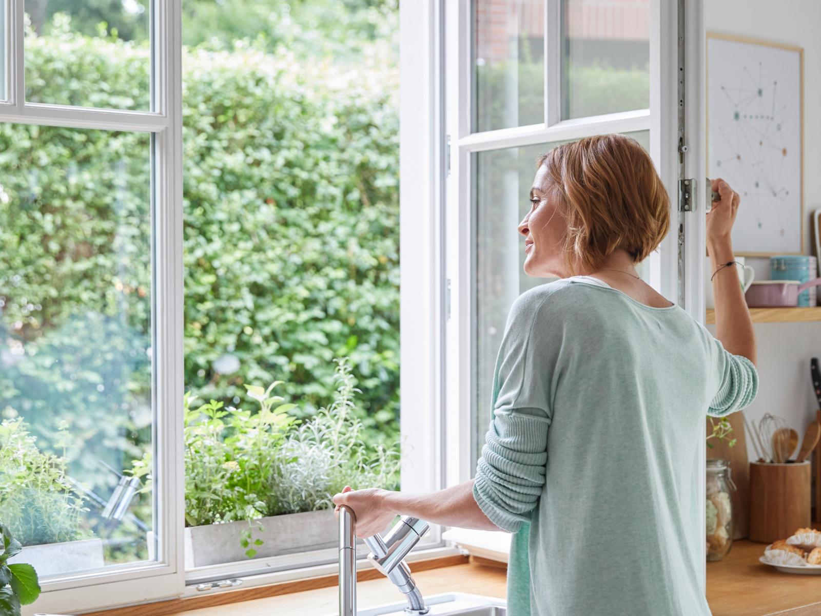 Window-facing mixer tap for kitchen sinks with a view | BLANCO